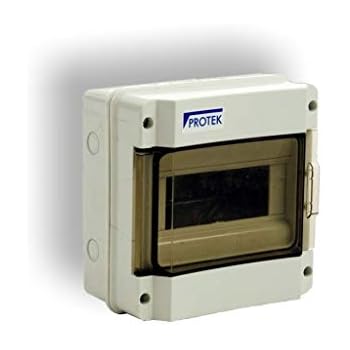 PROTEK CL608 8 Module DIN Rail Enclosure IP65 Weatherproof Consumer ...