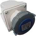 Industrial Power Socket, 230V, IP66 Weatherproof, 16A, 3-Pin : Amazon ...