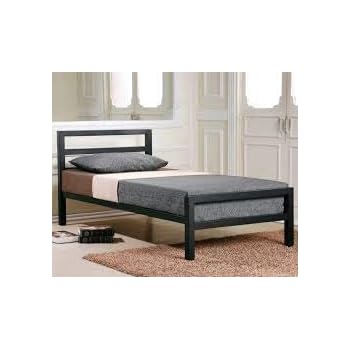 Time Living 3ft Single Bed Black Metal - City Block Bed Frame Only ...