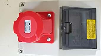 32Amp 400V 3 phase RCD protected socket 3P+N+E, distribution board ...