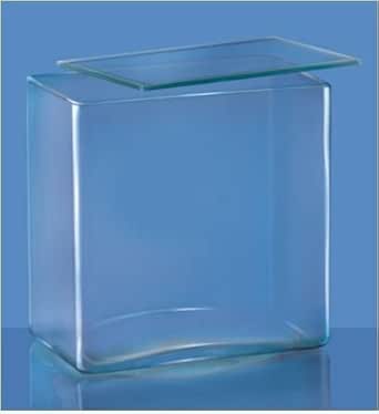 GLASS SPECIMEN JAR RECTANGULAR WITH GLASS COVER. 15 X 15 X 15 CM ONE ...