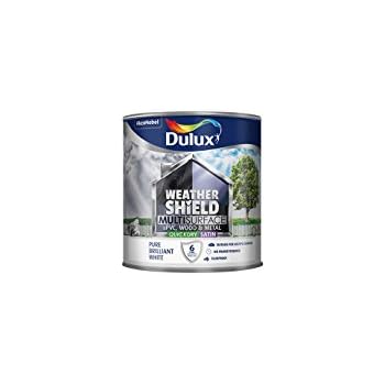 Dulux Weather Shield Multi-Surface Quick Dry Satin Paint, 2.5 L - Pure ...