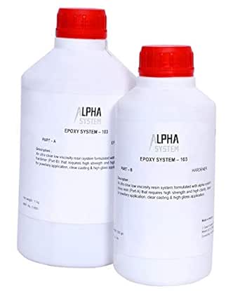Alpha System 103 Crystal Clear Epoxy Resin Kit 1.5 kg : Amazon.in ...