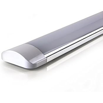 2 x 6FT 60W 4000K 1800MM LED Batten Light Strip Low Profile Slim ...