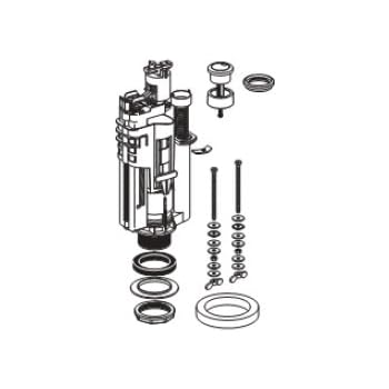 Geberit 282.350.21.2 Impuls 290 Dual Flush Toilet Valve and Chrome Push ...