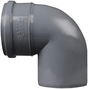 Soil Pipe 90 Degree Bend 110 mm Inlet - Push Fit - Grey - Waste: Amazon ...