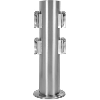 Gartensteckdose 4er Steckdose aus Edelstahl für Teich und Garten ...