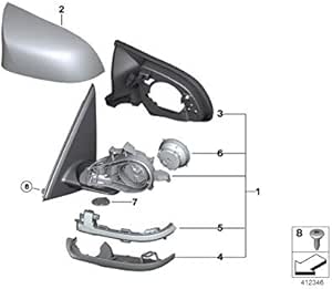 BMW Genuine Left NS Door Wing Mirror Auxiliary Turn Indicator ...