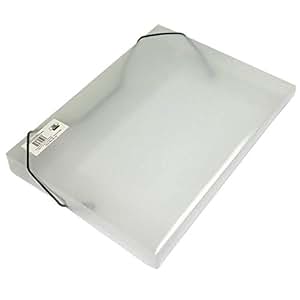 A4 Clear Document Box File 30mm Elastic Closure (335 x 245 x 30mm ...