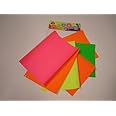 Pack Of 50 A4 Sheets Of Assorted Fluorescent Neon Paper : Amazon.co.uk ...