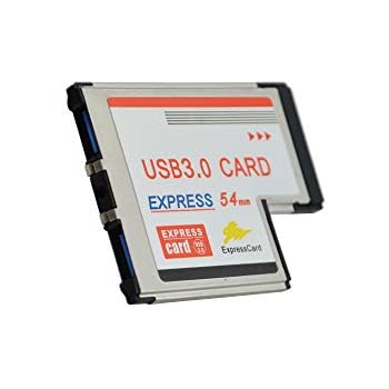 GMYLE® Express Card Expresscard 54 slot to USB 3.0 x 2 Port Adapter up ...