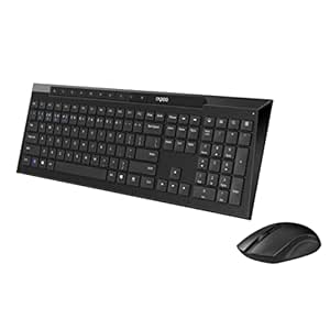 Amazon.in: Buy Rapoo 8210M Multi-Mode Keyboard & Mouse Bluetooth 3.0/4.0 Wireless 2.4 GHz 1600 ...