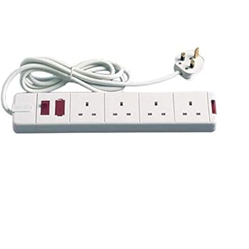 Masterplug 13A 4 Way Switched & Fused Extension Lead 4m: Amazon.co.uk ...