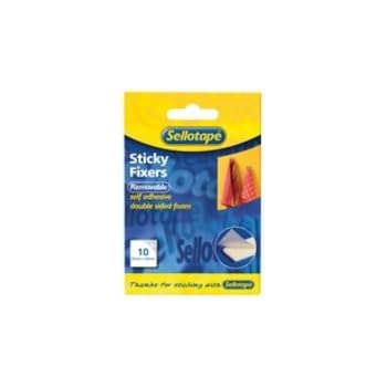 Sellotape Sticky Fixers Double-sided 12x25mm 140 Pads Ref 1445422 [Pack ...