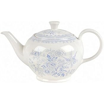 Burleigh Dark Blue Calico Teapot Large 1 litre: Amazon.co.uk: Kitchen ...