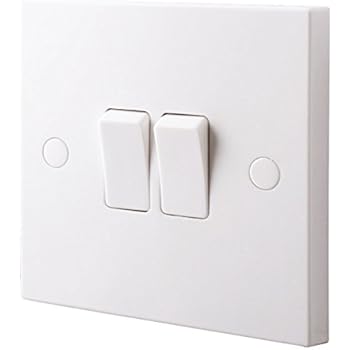 British General 1-Gang 2-Way 10AX Architrave Narrow Light Switch White ...