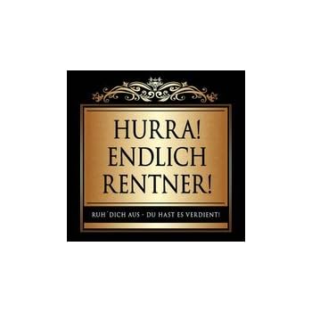 Oblique Unique® Aufkleber Flaschenetikett Endlich Rentner Etikett Gold ...