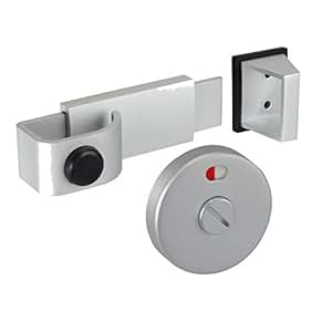 Satin Anodised Aluminium Cubicle Door Lock with Buffer and Release ...