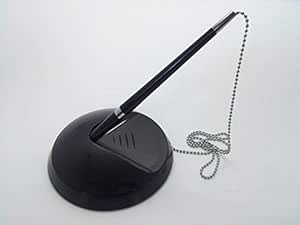 Reception Pen Desk Set On Chain With Stand- Black Counter Pen + Free ...