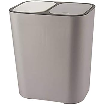 Duo Double Recycling Bin 50L Twin Compartment Kitchen Rubbish Dustbin ...