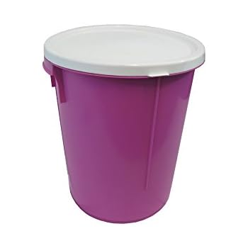 Red 25 litre storage bucket With Lockable Lid/Nappy Bucket/Bucket/Food ...