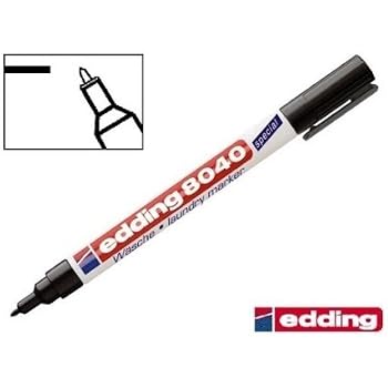 edding 8040 Wäschemarker - Schwarz - Permanentes Beschriften von ...