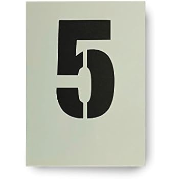 Big Number 5 Stencil 120mm 4 3/4 Inches Tall on Tough Durable Plastic ...