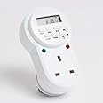 Electronic digital mains Timer Socket Plug-in with LCD Display 12/24 ...
