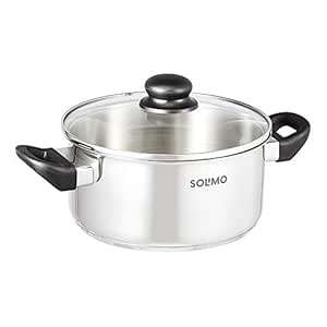 Buy Amazon Brand - Solimo Premium Stainless Steel 20cm Dutch Oven with ...