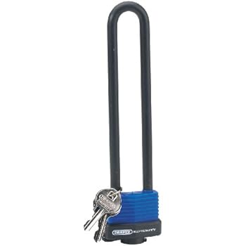 TRIXES Extra Long Shackle Padlock 120mm Long Lock 3 Keys safe Garage ...