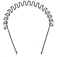 Smile n Style Essentials Black Metal Spring Zig Zag Wave Hair Band for ...