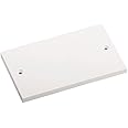 White Double Two Gang Blank Cover Socket Blanking Plate : Amazon.co.uk ...