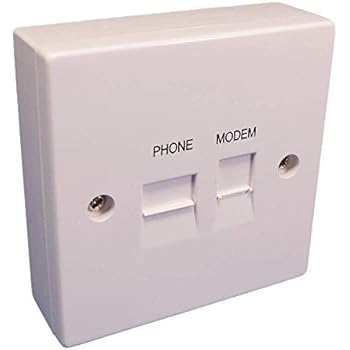 BT Single Socket RJ11 Telephone Face Plate Wall Mount: Amazon.co.uk ...