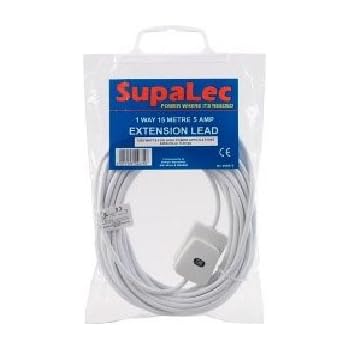 SupaLec 5 Amp Extension Lead 1 Gang 15m: Amazon.co.uk: Lighting