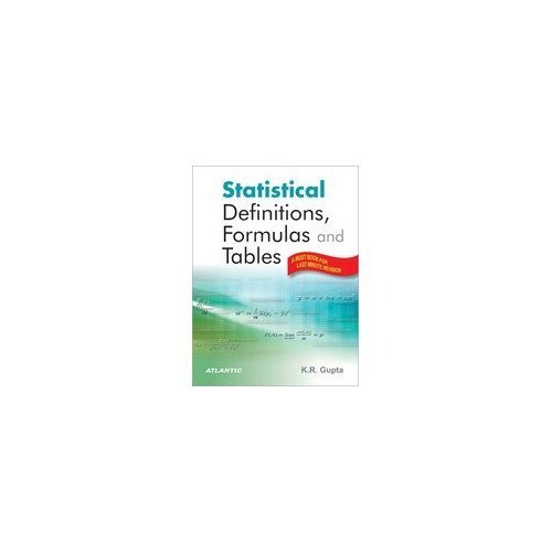 Buy Statistical Definitions, Formulas and Tables Book Online at Low ...