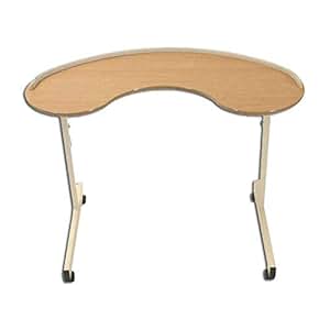 NRS Healthcare M37339 Kidney Shaped Over Bed/Chair Table with Castors ...