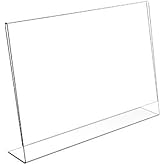 SHUESS 6 Pcs A4 Acrylic Sign Holder - Landscape Display Stand - 11.6 x ...