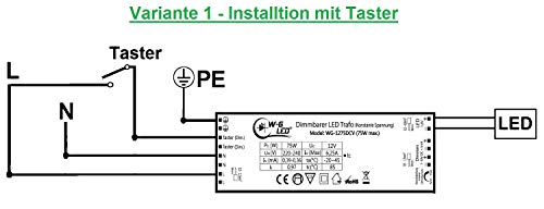 » Dimmbarer-LED-Trafo 12V-DC 75W max. (dimmbar per Taster & 1-10V)_Kein extra Dimmer nötig!