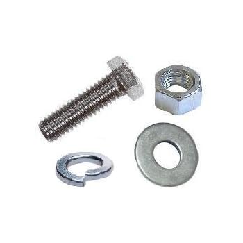 6mm Metric Thread Bolt with Nut & Washers (4 Pack) M6 X 10mm Hexagon ...