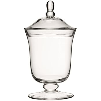 Large candy jar glass bonbon jar with Lid: Amazon.co.uk: Kitchen & Home