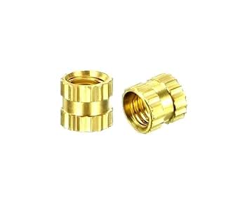 M3X4 mm Brass Heat Set Threaded Round Insert Nut - Pack of 6 : Amazon ...