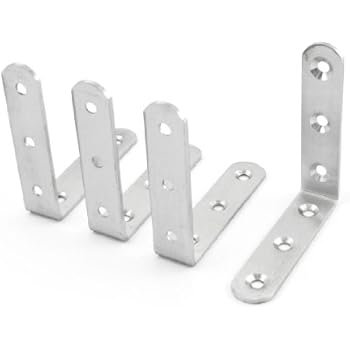 4 Stück Edelstahl Winkel 61 mm Beschlag Flachwinkel Verbinder ...