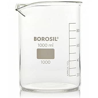 Borosil 1000D24 Low Form with Spout Beaker, 500 ml : Amazon.in: Industrial & Scientific