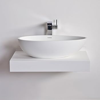 Lusso Stone Wall Hung Slimline Countertop Basin Shelf 800 Polished ...