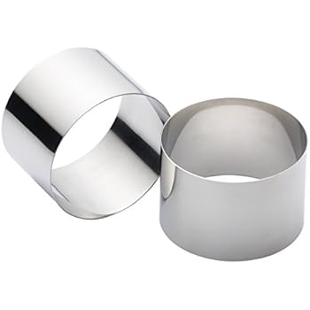 KitchenCraft Extra Deep Large Stainless Steel Cooking Rings, 9 x 6 cm ...