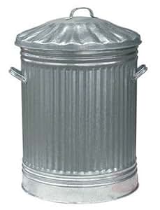 Galvanised dustbin with metal lid ( Dustbin - galvanised with metal lid ...