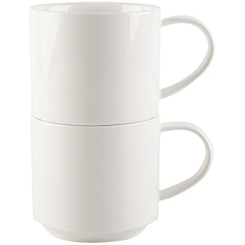 Jumbo Embossed Stacking Mugs 4pk - Approx. 4in. in Diameter: Amazon.co ...