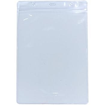 Pack of 50 Vinyl A5 ID Plastic Card Badge Name Tag Holders by Lanyards ...