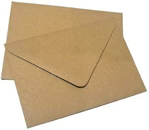 100x C6 Plain Flecked Recycled Kraft Card Envelopes Natural Brown ...