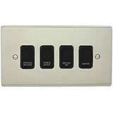 Stainless Steel Customised Kitchen Grid Switch Panel with White ...